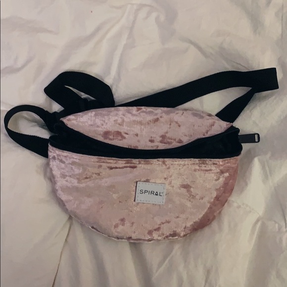 Bags | Light Pink Velvet Small Fanny Pack | Poshmark